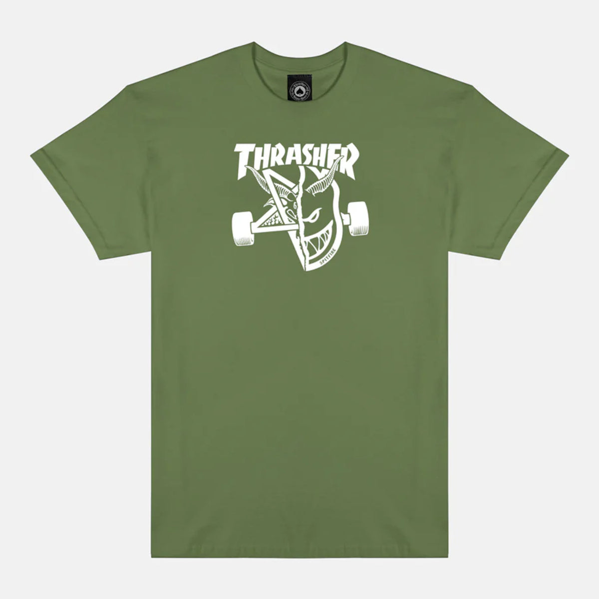 x Spitfire - Thrash & Burn Thrasher T-Shirt in military-green für ...