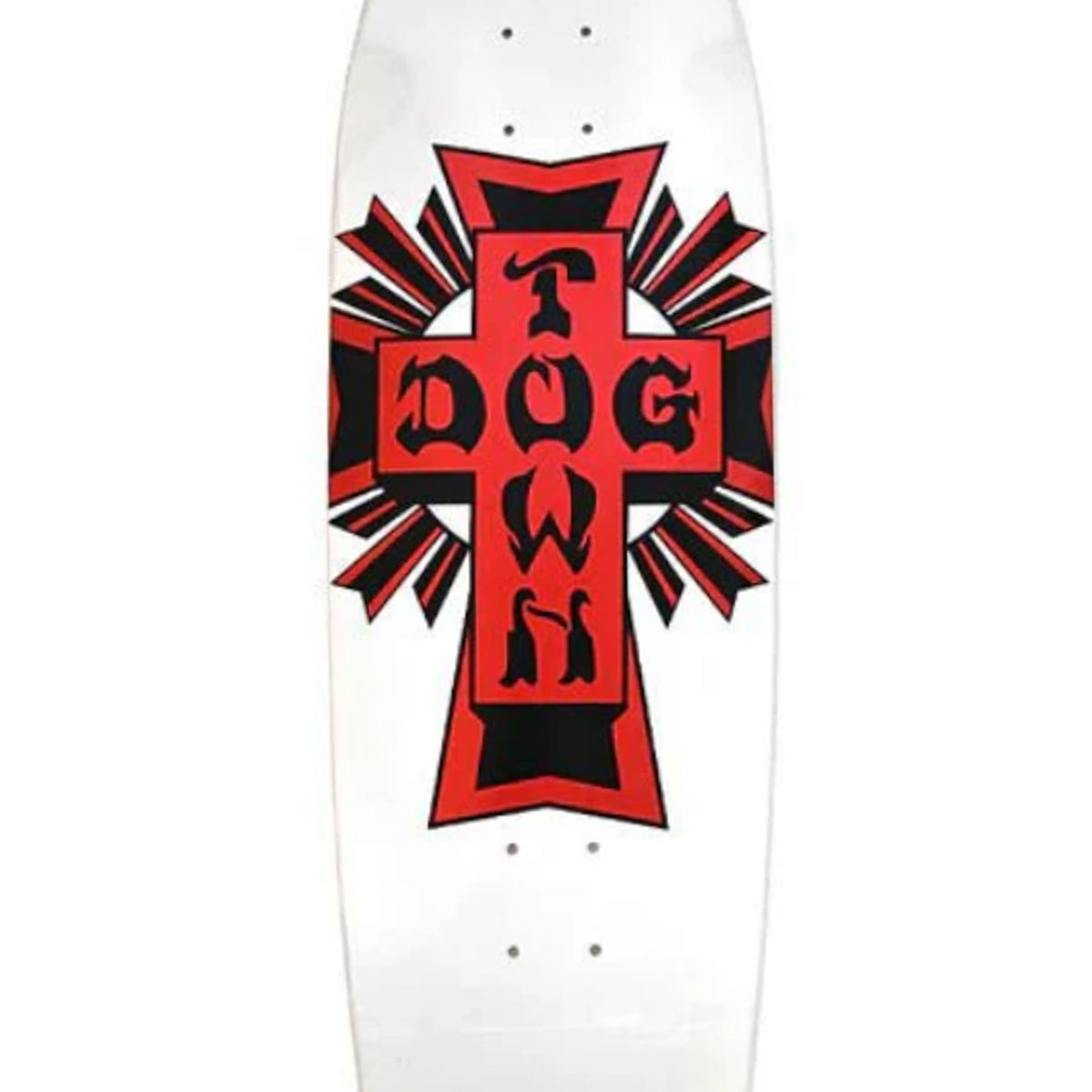 Cross Logo 70's Rider Dogtown Deck in gloss white-metallic red cross ...