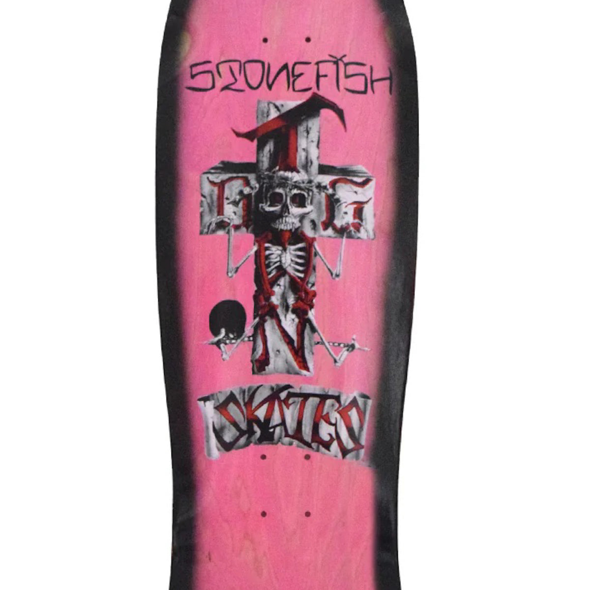 Stonefish 80s ReIssue Dogtown Deck in pink stain-black fade – TITUS