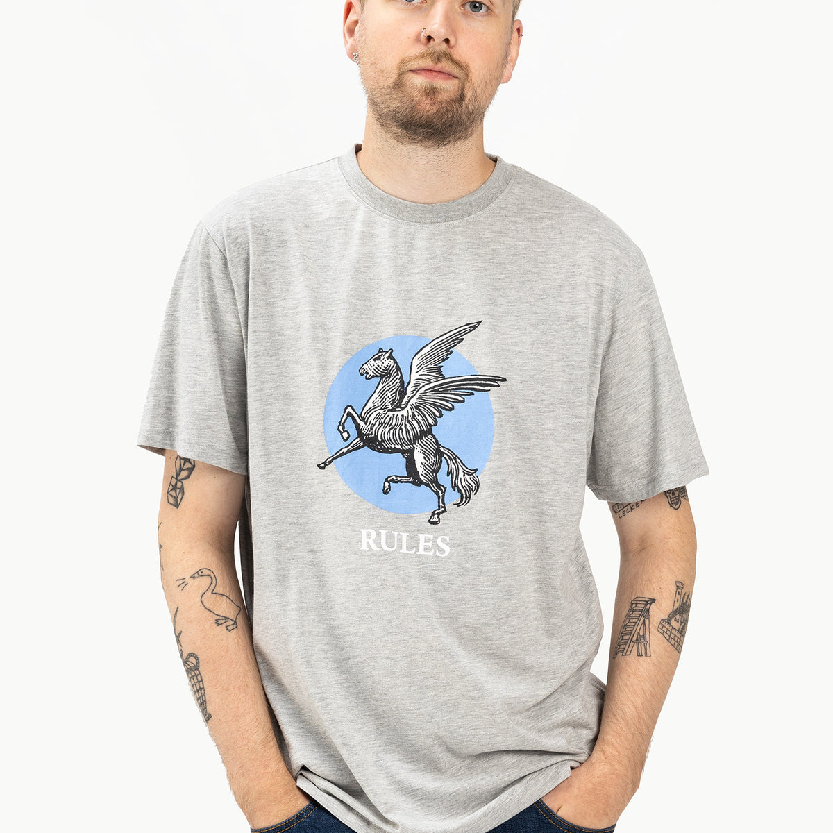 Pega Rules T-Shirt in heather-greymottled für Herren – TITUS