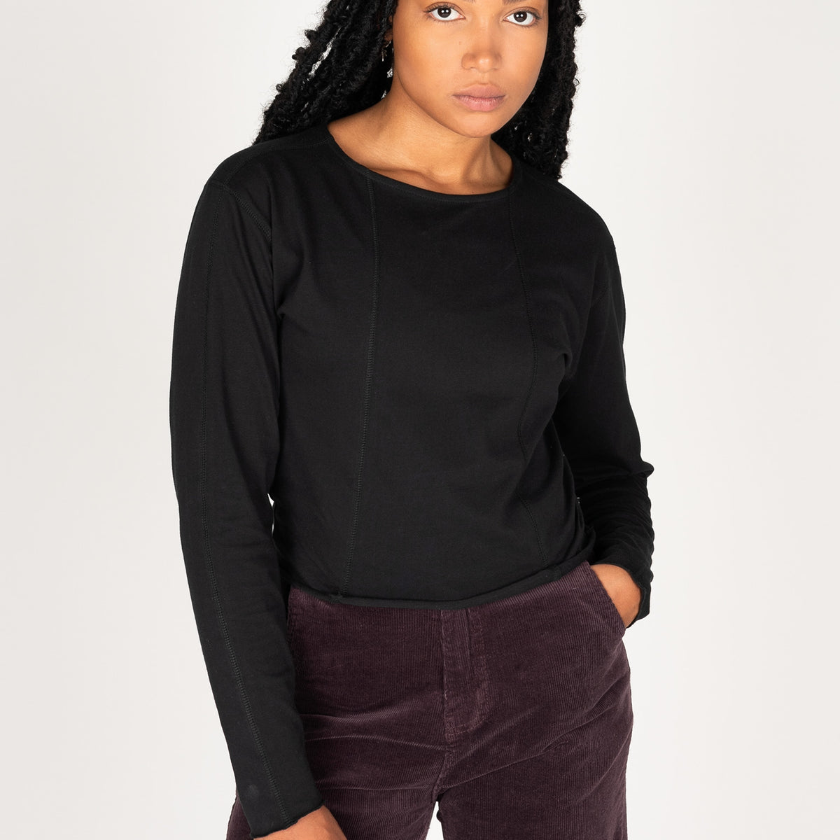 Yva TITUS Longsleeve in black für Damen