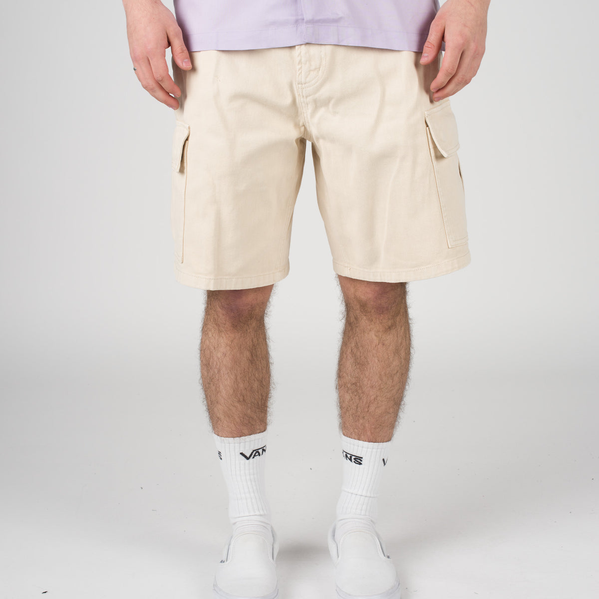 Bigwig Baggy Denim Cargo OBEY Cargoshort in clay für Herren – TITUS