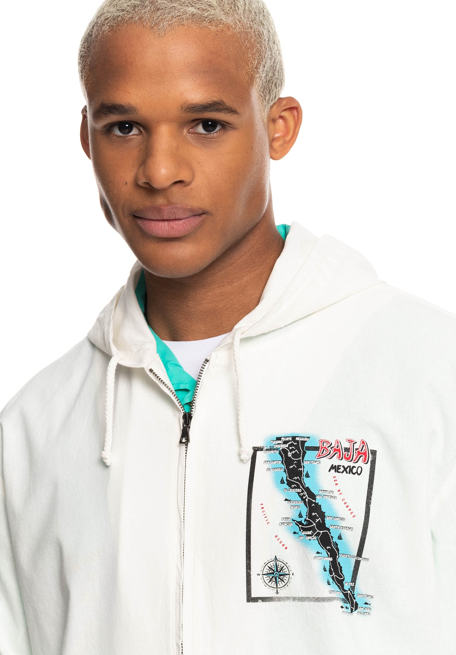 x Stranger Things The Baja Jacket Quiksilver Ubergangsjacke in white fur c TITUS