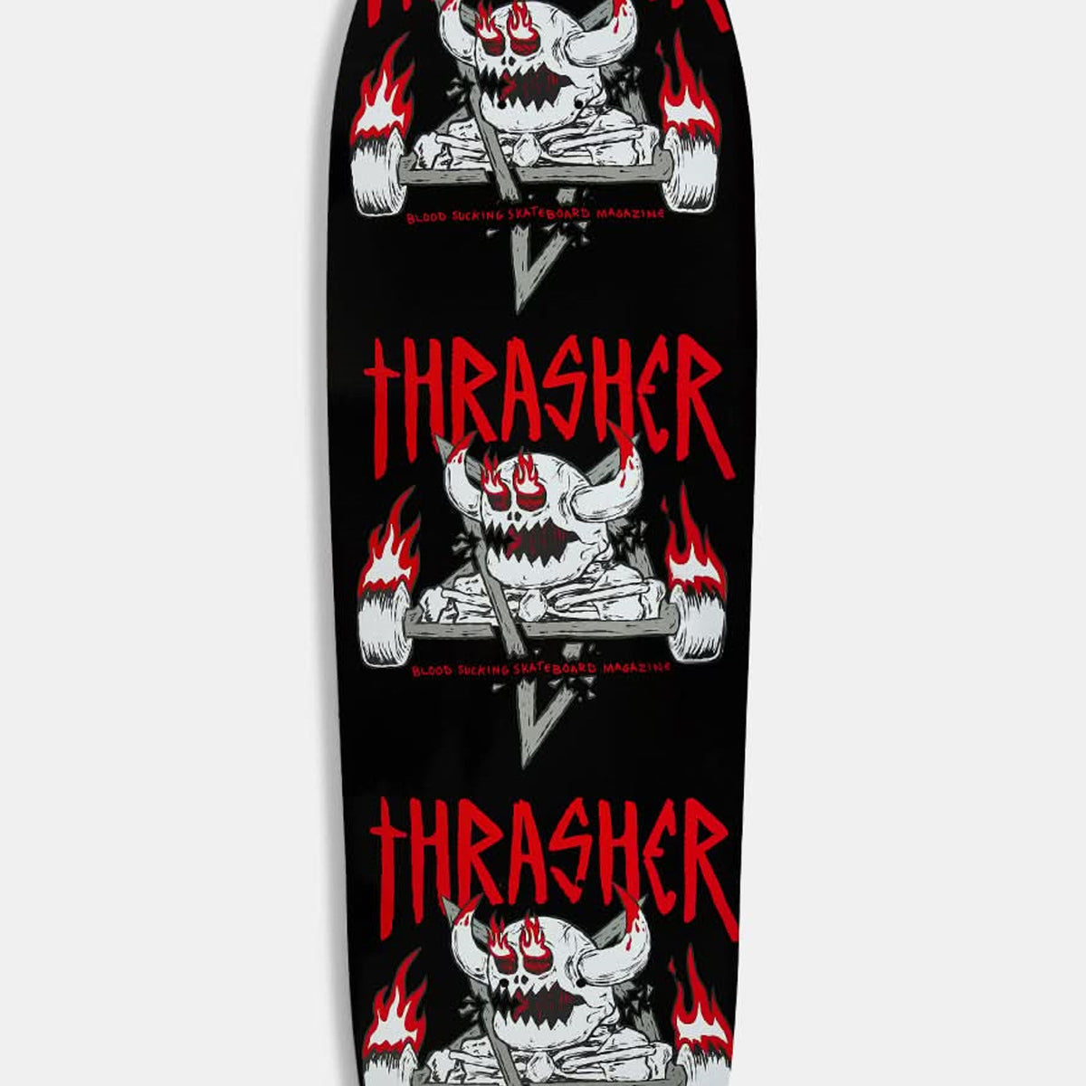 x Thrasher Monster-Gram Shaped Toy-Machine Deck in black – TITUS